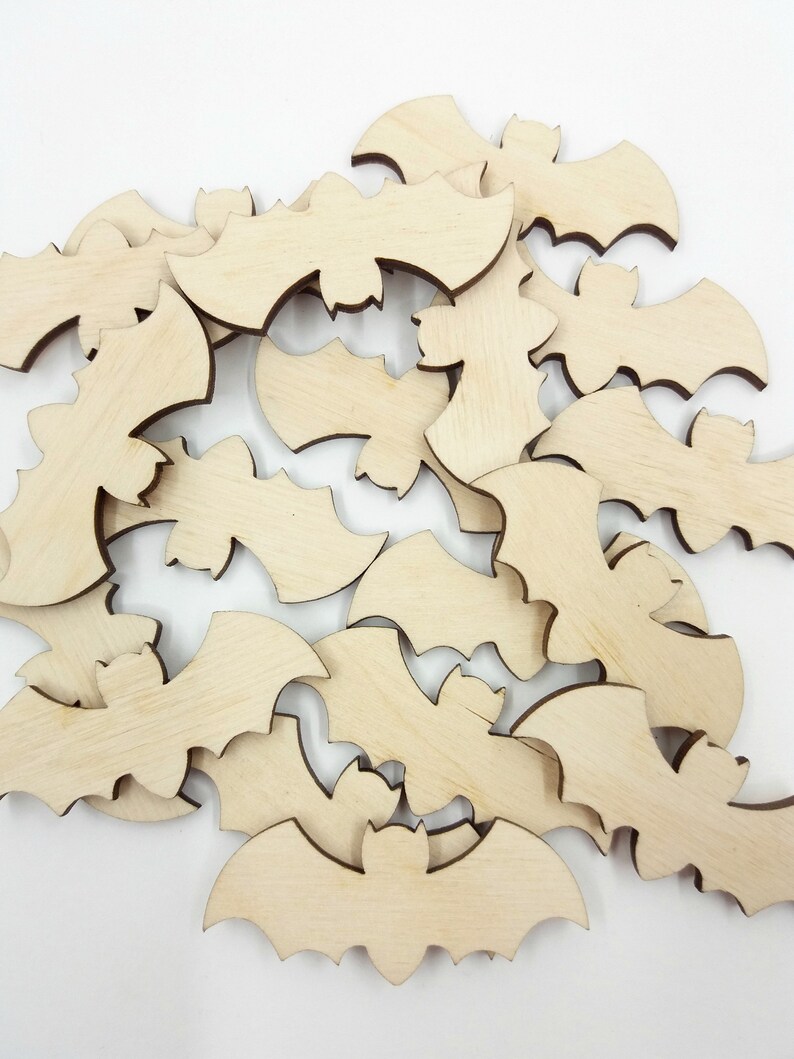 10 Bat Shape Laser Cut Halloween Bat Shape Bat Cutouts | Etsy