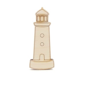 Lighthouse, Wood Lighthouse Shape Cutout, Unfinished Wooden Lighthouse ...