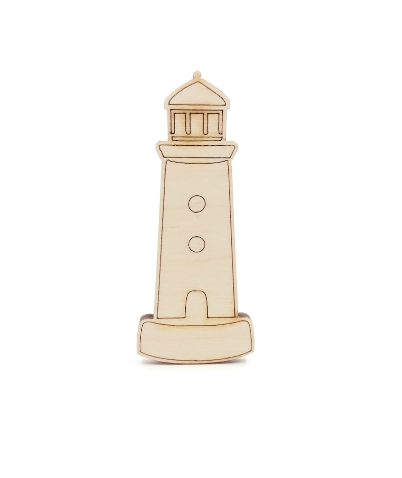 Lighthouse, Wood Lighthouse Shape Cutout, Unfinished Wooden Lighthouse ...