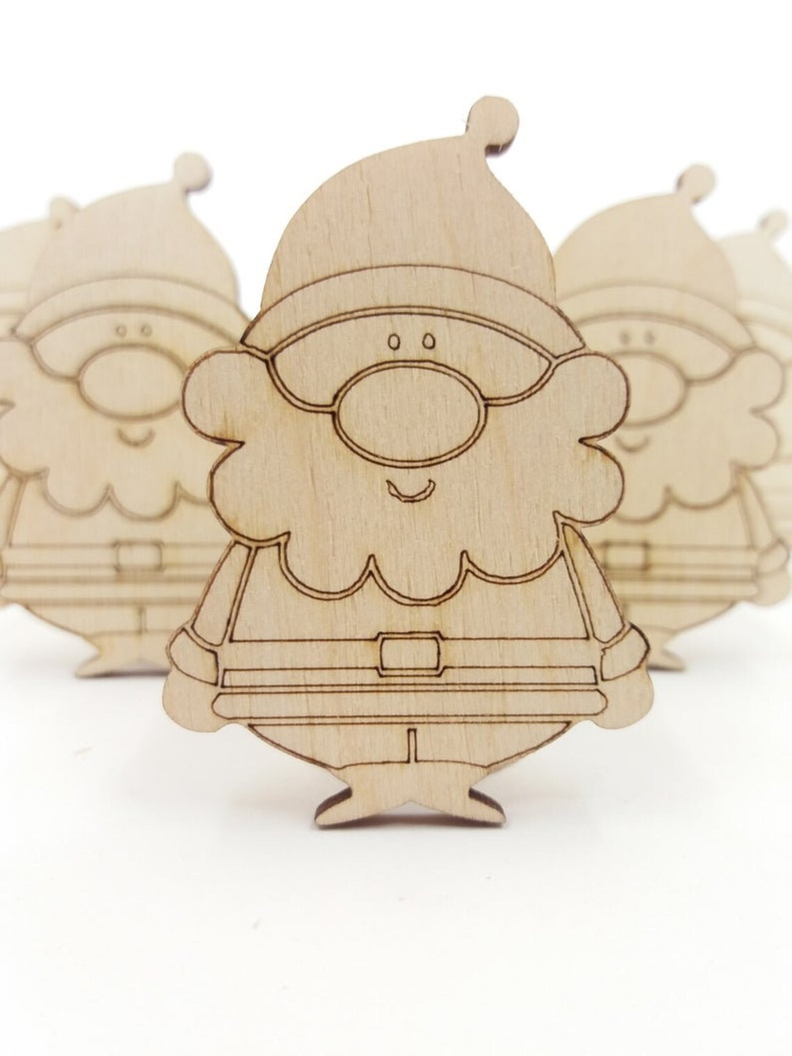 2 Santa Claus Wood Santa Shape Christmas Ornament Unfinished - Etsy