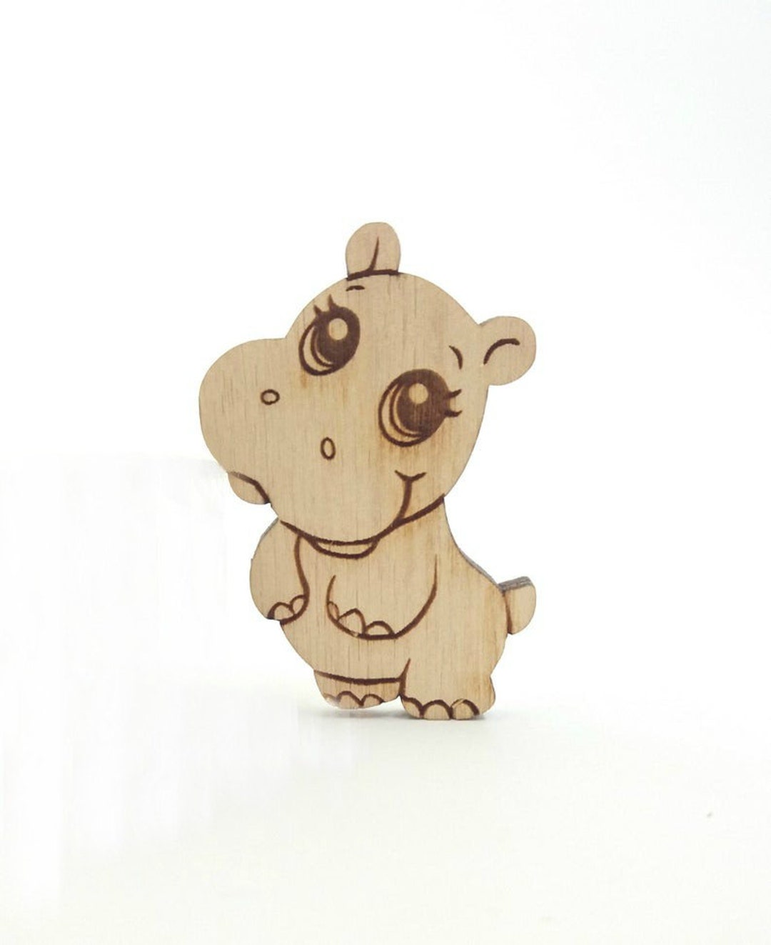 Hippo, Wood Animals Cutouts, Wood Hippo, Animal Wood Shape, Wood ...