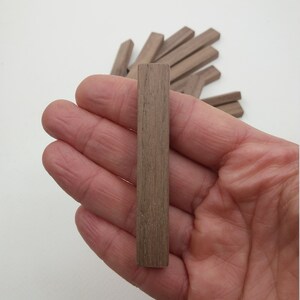 10 Unfinished Wood Rectangle for Wood Crafts, Solid Wooden Rectangle ...