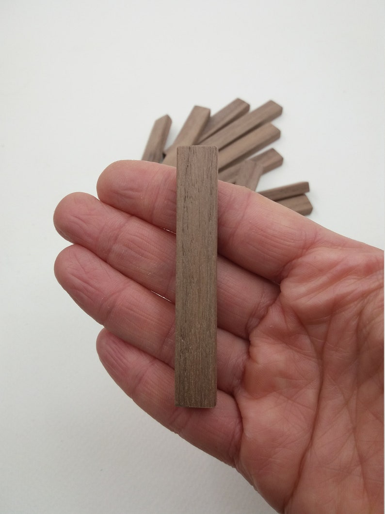 10 Unfinished Wood Rectangle for Wood Crafts, Solid Wooden Rectangle ...