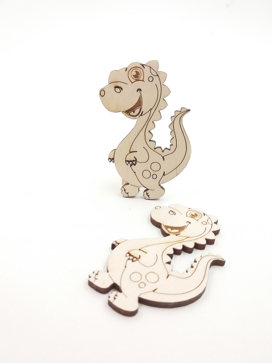 2 Dinosaur, Wood Cute Dinosaur, Wooden Dinosaur Party Favor, Cute Wood ...
