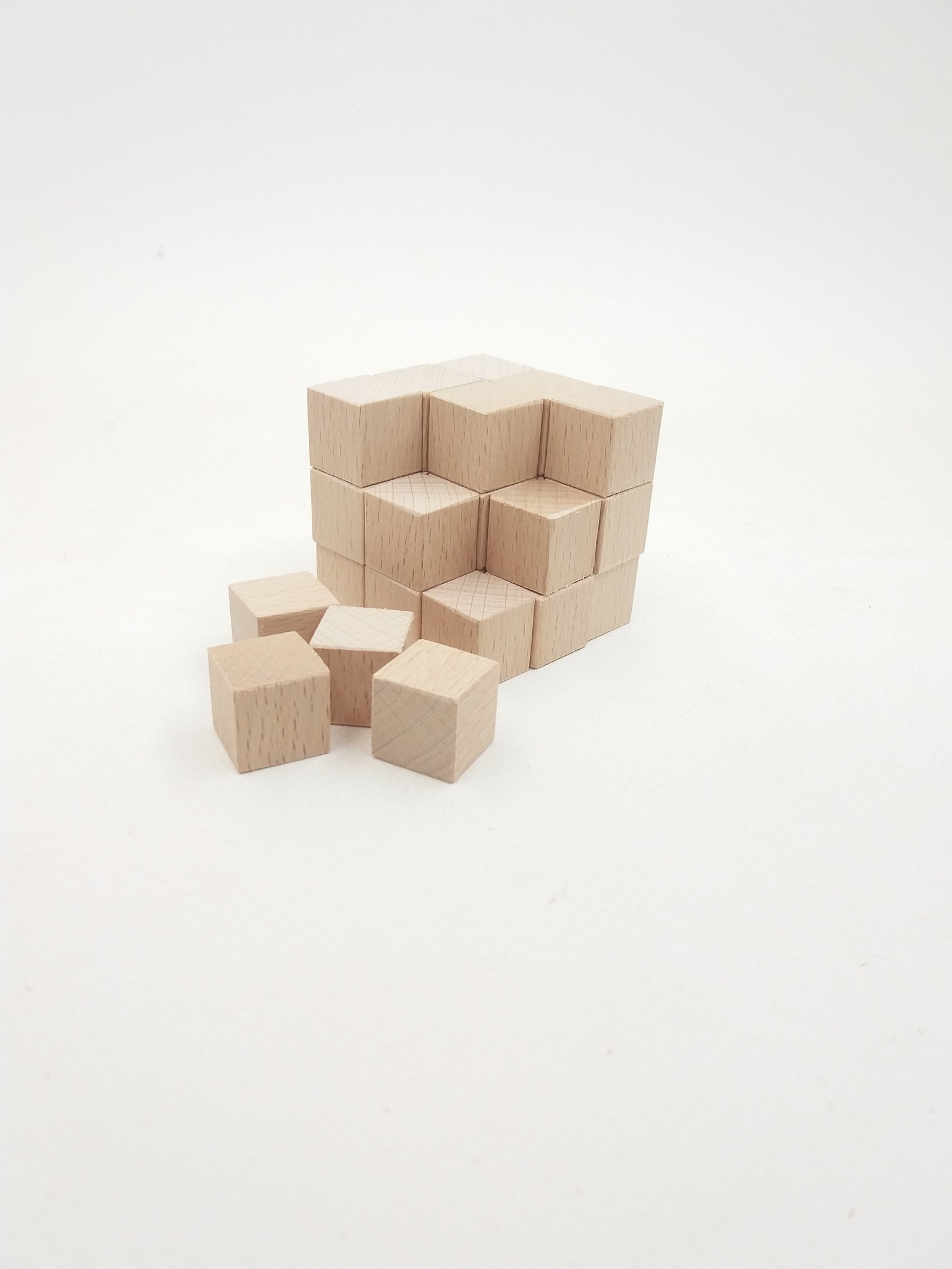 10 Wood Cubes 15mm Wooden Craft Blocks Unfinished Natural - Etsy