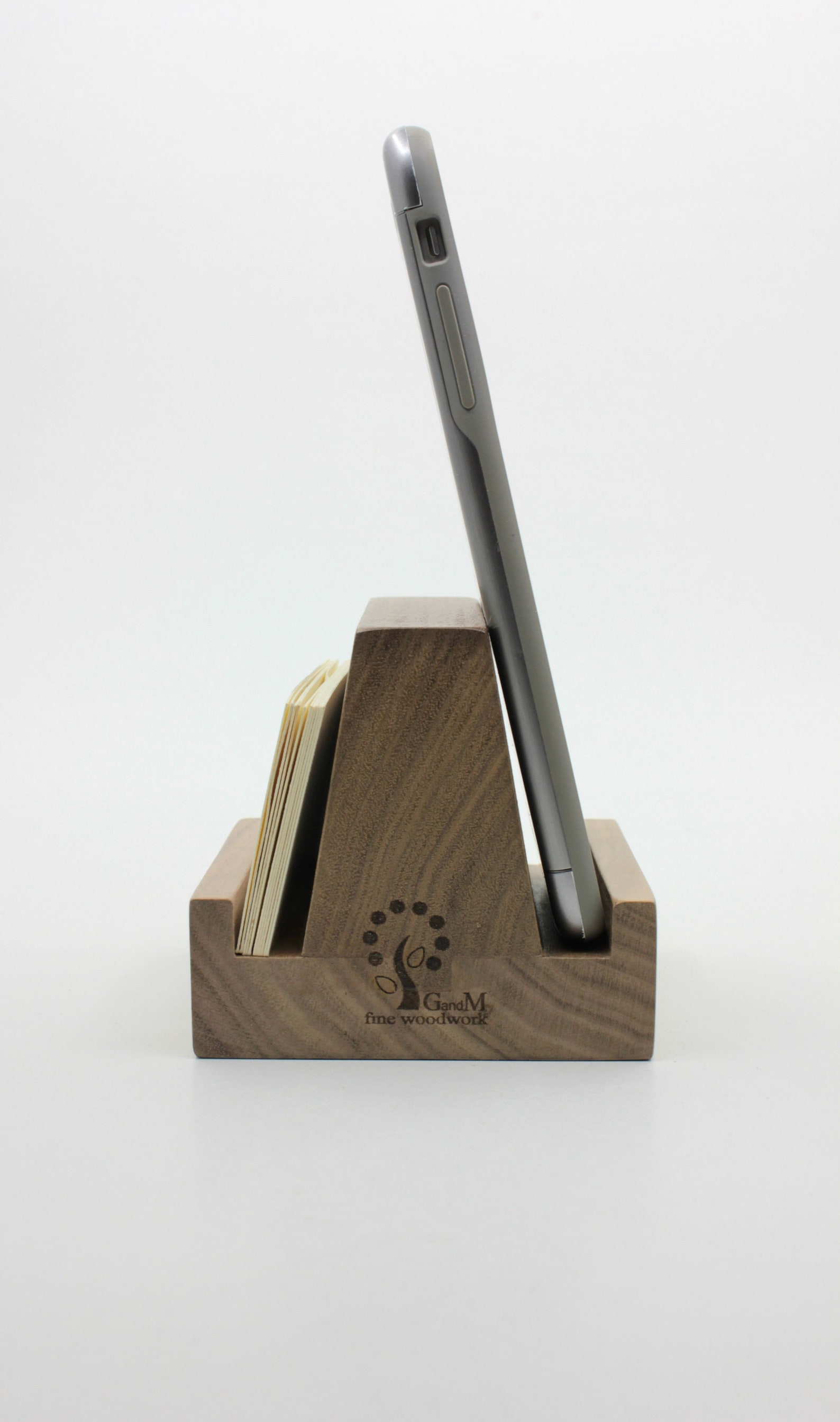 Walnut Wood Phone Holder Wood Phone Stand Wood Cell Phone - Etsy