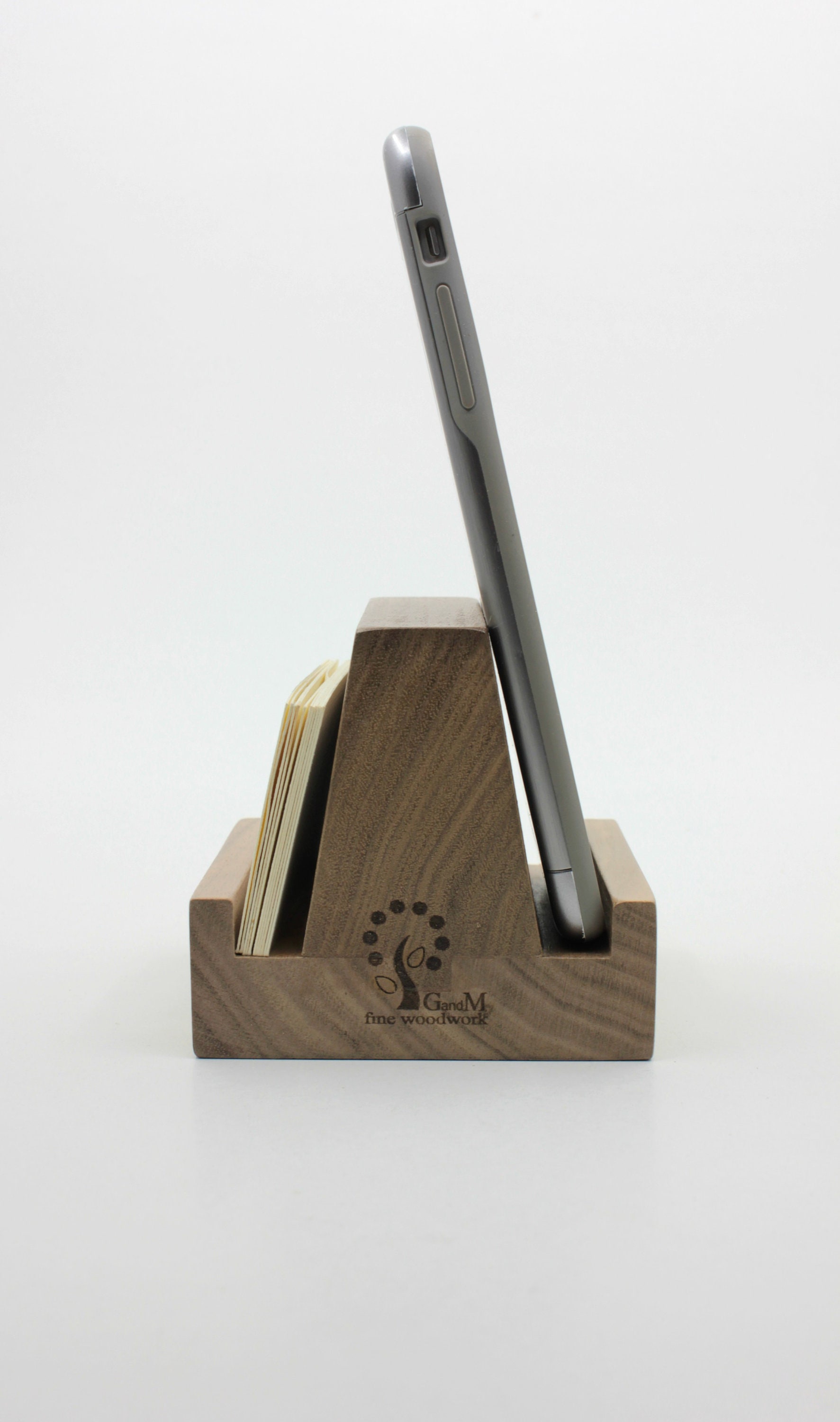 Walnut Wood Phone Holder Wood Phone Stand Wood Cell Phone | Etsy