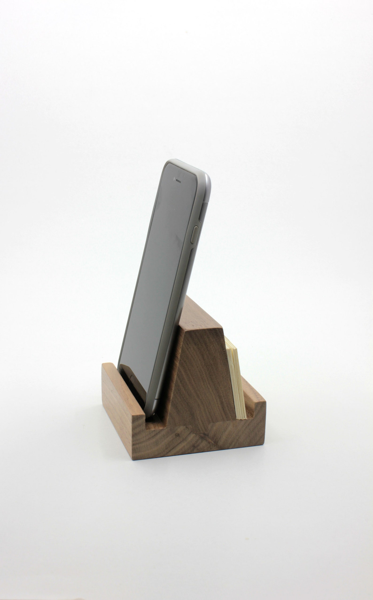Walnut Wood Phone Holder Wood Phone Stand Wood Cell Phone - Etsy