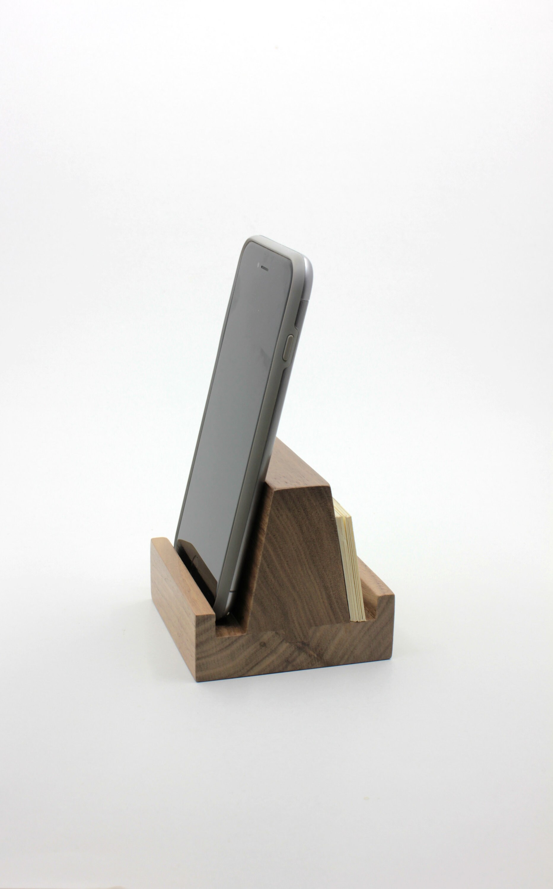 Walnut Wood Phone Holder Wood Phone Stand Wood Cell Phone | Etsy