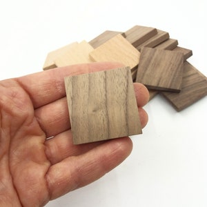 10 Wooden Craft Squares, Wood Square Blank, Wood Tiles Square Shape ...