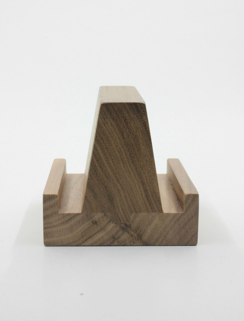 Walnut Wood Phone Holder Wood Phone Stand Wood Cell Phone - Etsy