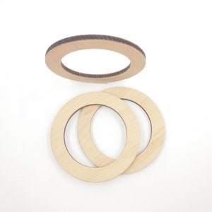 10 Cm Wood Ring for DIY Wreath, Frame for Craft Project, Wooden Ring ...