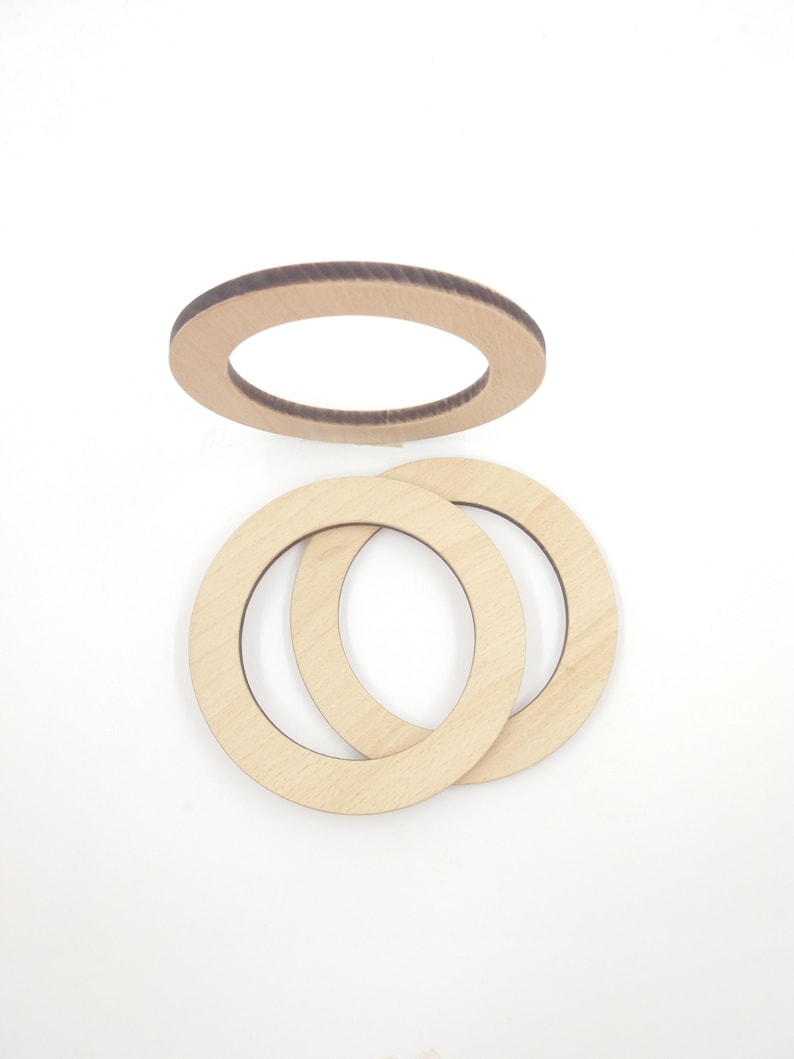 10 Cm Wood Ring for DIY Wreath, Frame for Craft Project, Wooden Ring ...