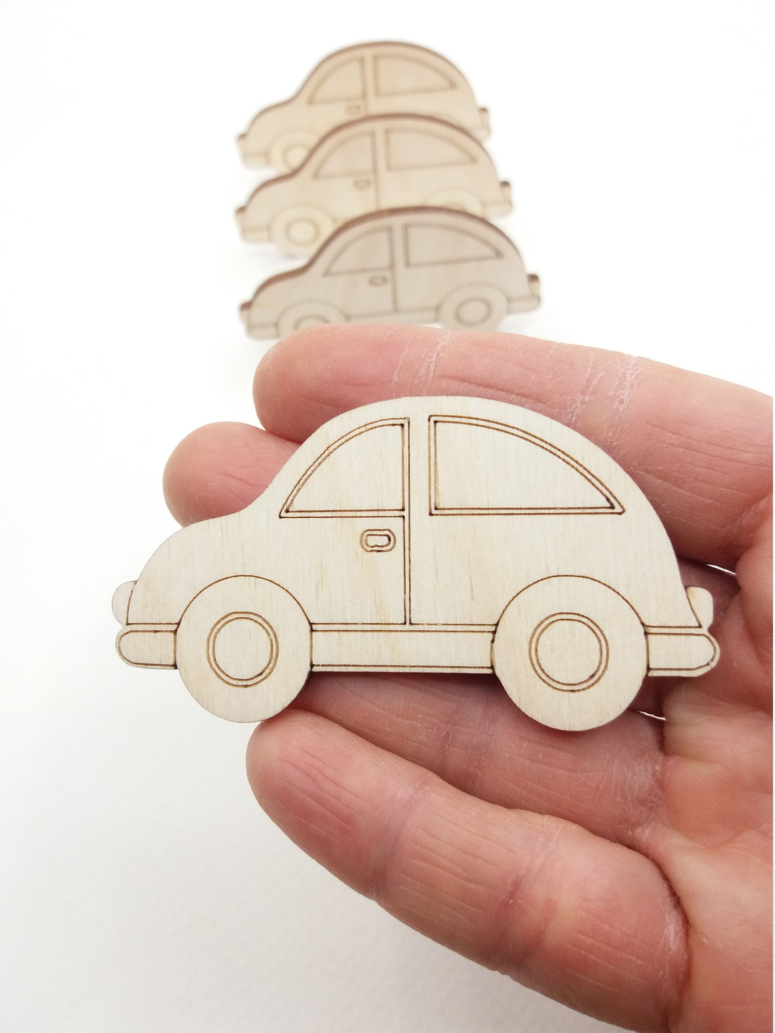 Wood Car Shape Car Laser Cut Out Wooden Shape Craft Supply | Etsy