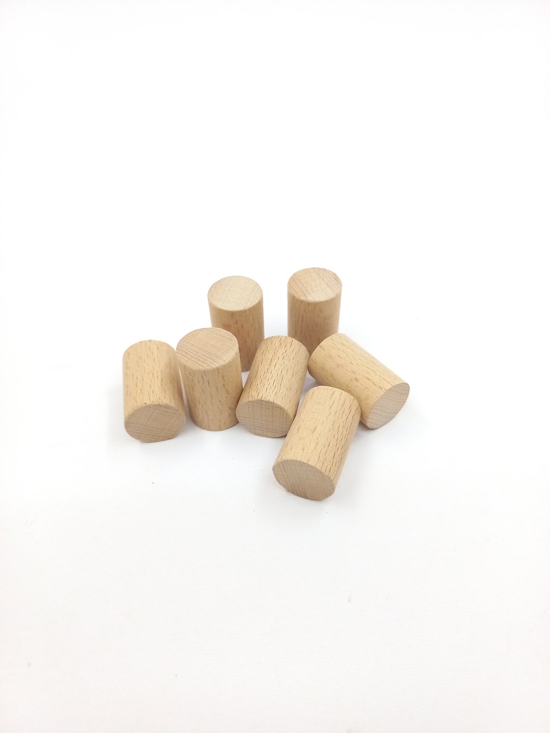 10 Unfinished Wood Cylinder 19mm Round, Wood Tubes for Wood Crafts ...