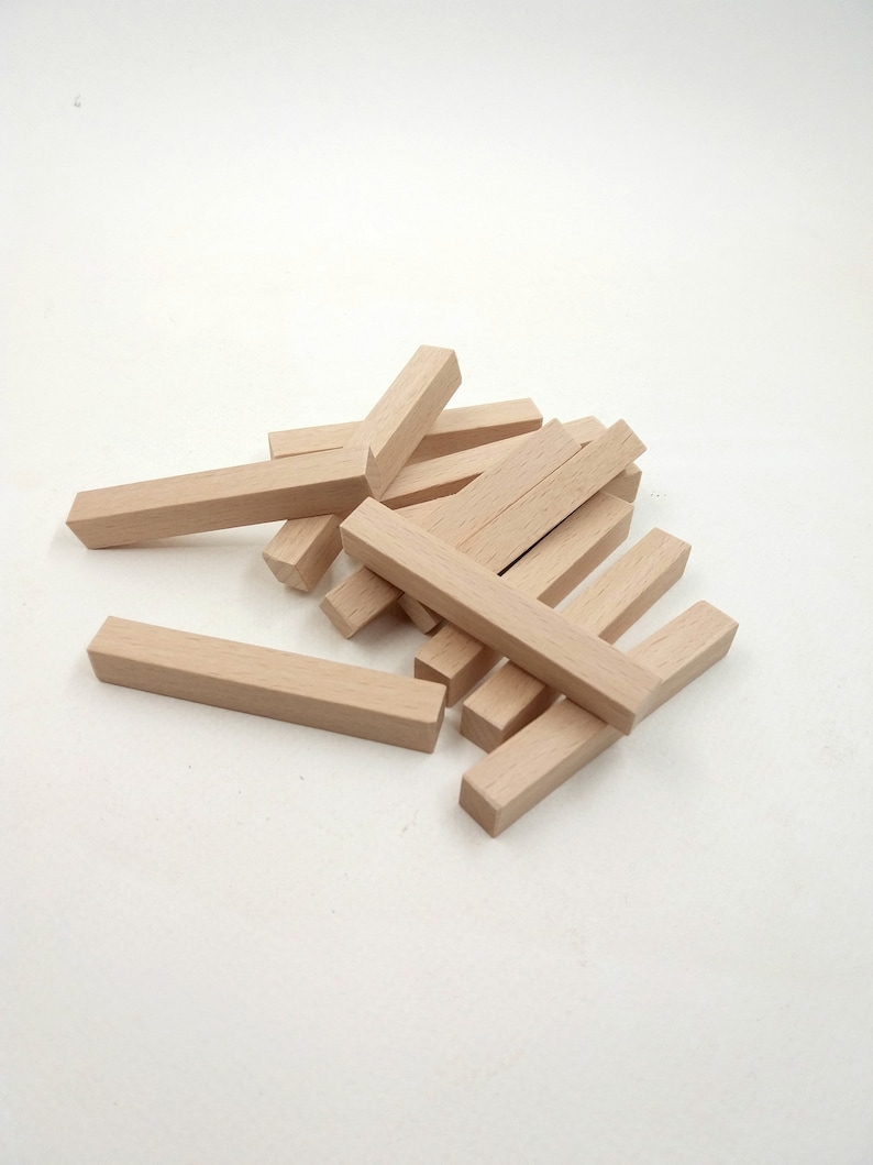 10 Unfinished Wood Rectangles, Wooden Rectangles DIY Craft Supplies ...