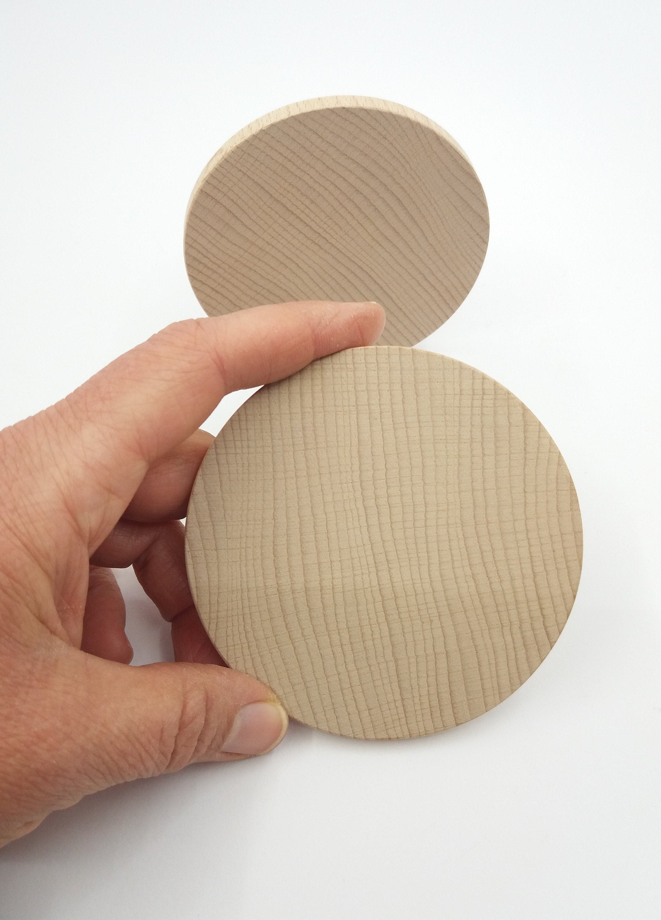 2 Unfinished Wooden Blank Circles 8.6 Cm Unpainted Wood Round - Etsy Canada