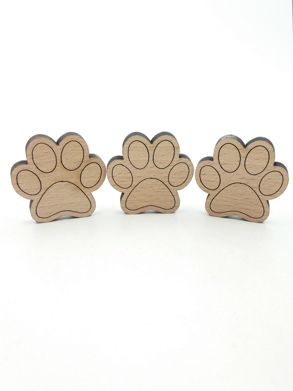 10 Paw Wood Cut Out, Dog Paw Wooden Craft Shape, Cat Paw Shape, Dog Cat ...
