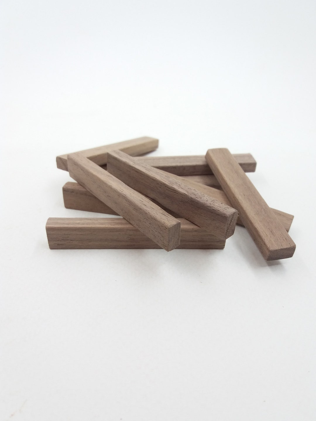 10 Unfinished Wood Rectangle for Wood Crafts, Solid Wooden Rectangle ...