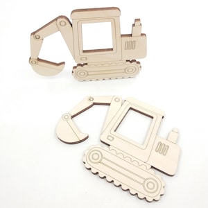 Excavator, Wood Excavator Cutout, Unfinished Excavator Shape, Laser Cut ...