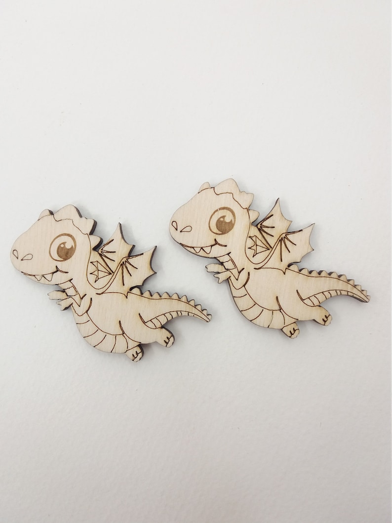 2 Dragon Wood Dragon Cut Out Flying Dragon Wood Shape | Etsy