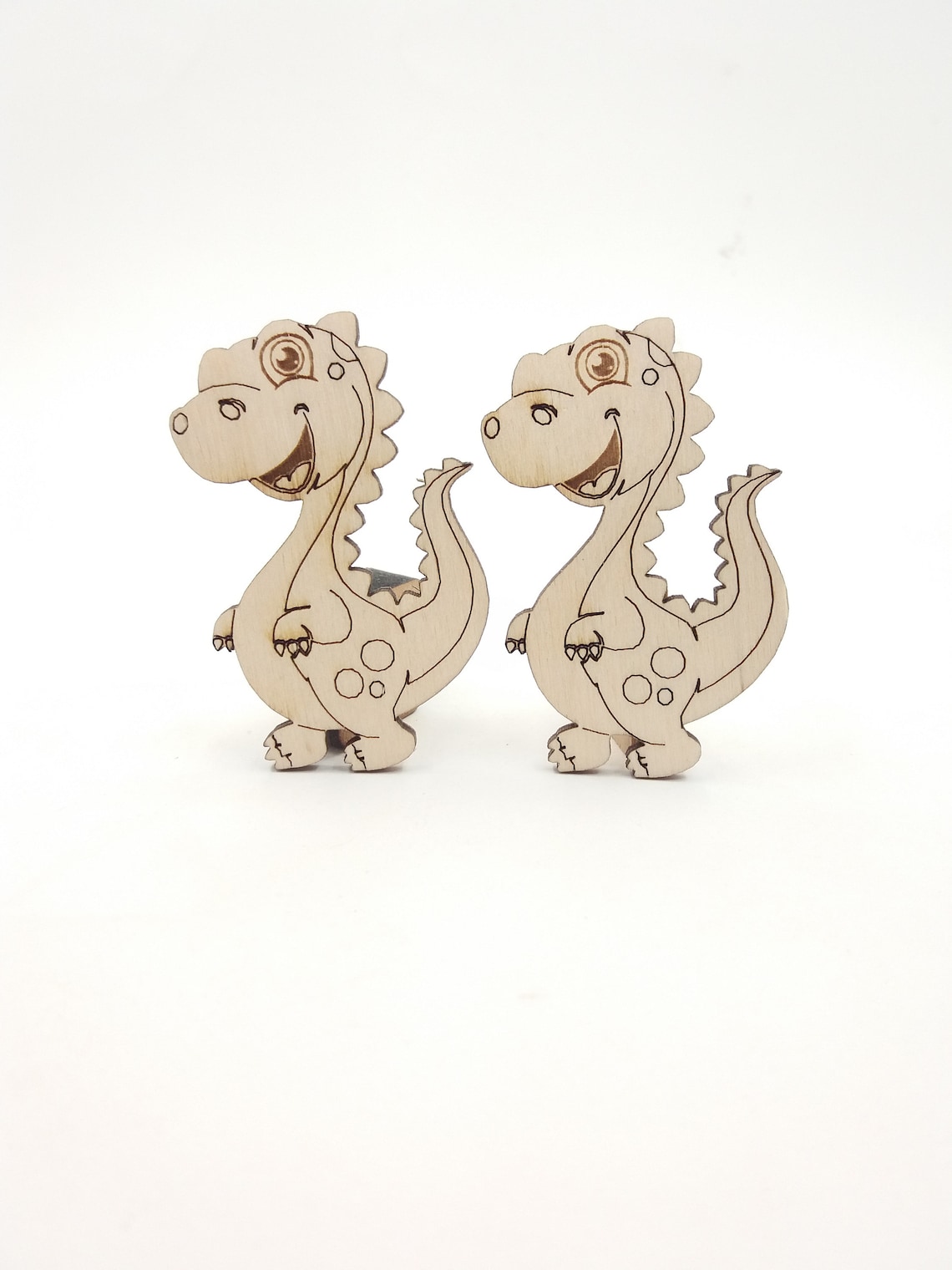 2 Dinosaur, Wood Cute Dinosaur, Wooden Dinosaur Party Favor, Cute Wood ...