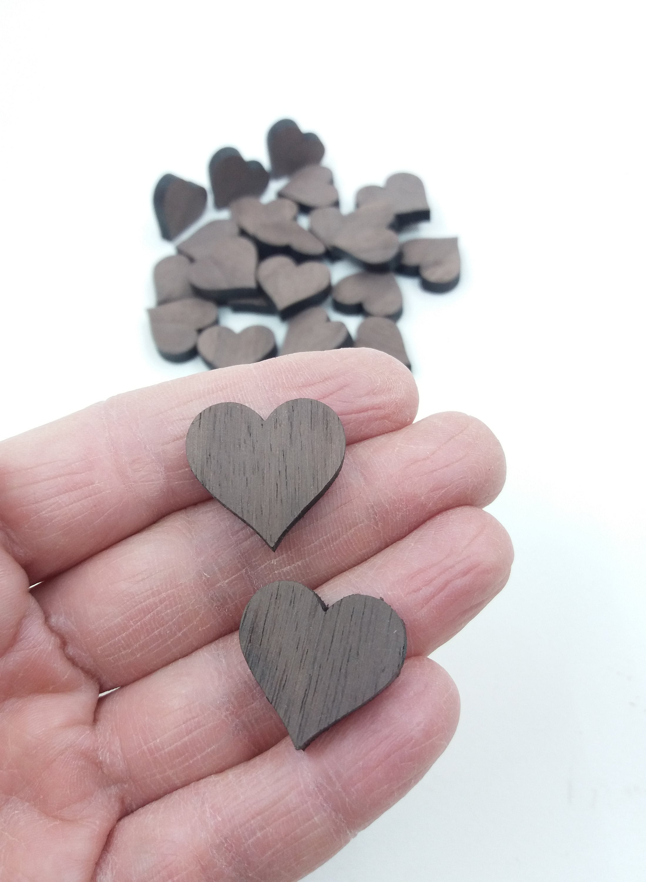 10 Heart Wood Heart Cutout Wedding Favors Wooden Heart Table | Etsy