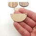 Half Circle Blank, Wood Half Circle, Unfinished Wooden Earring Blanks ...