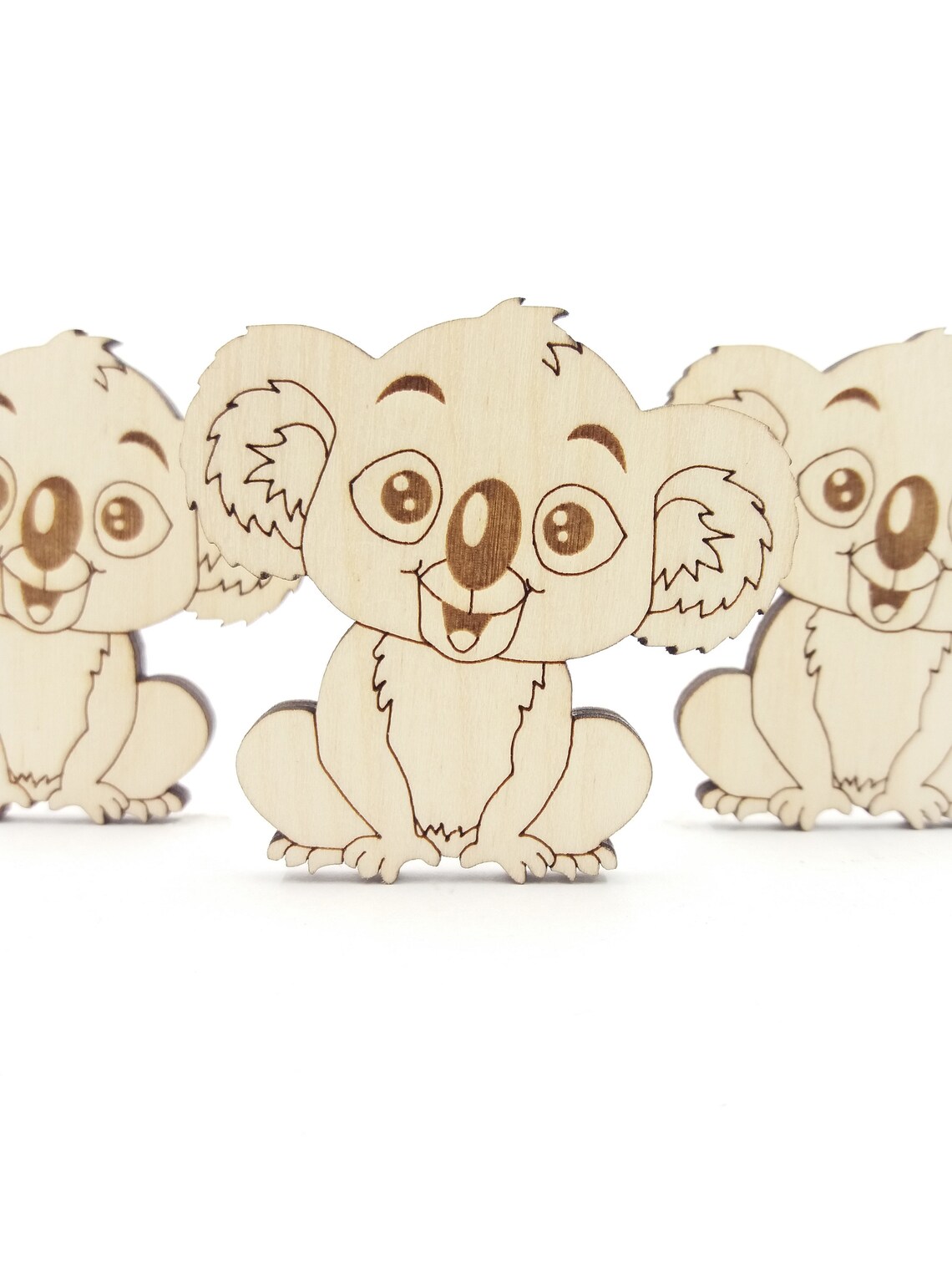 2 Koala Bear for Decoration, Laser Cut Wood Zoo Animal Shapes ...