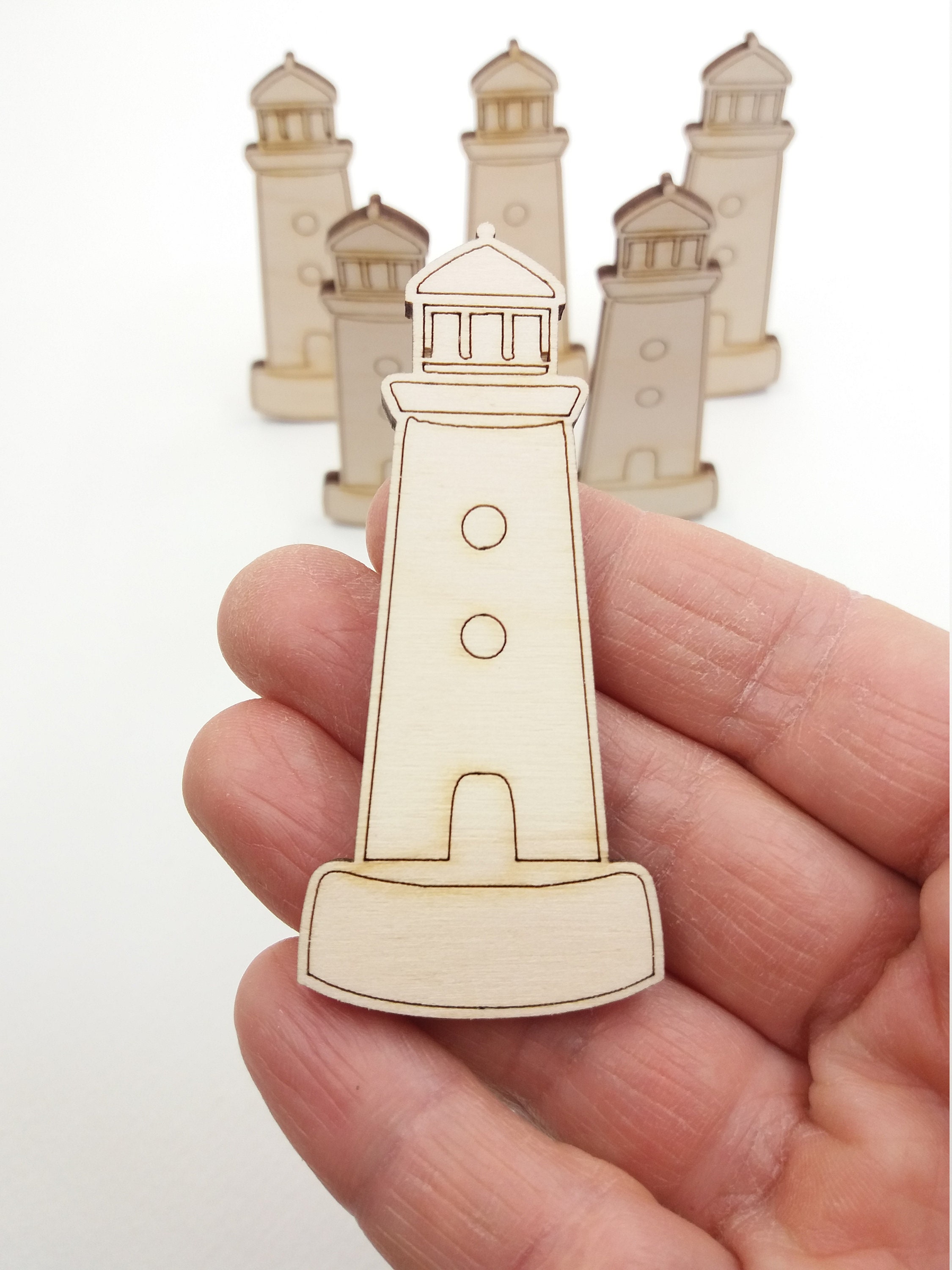 Lighthouse, Wood Lighthouse Shape Cutout, Unfinished Wooden Lighthouse ...