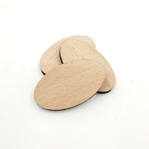 10 Wood Oval, Unfinished Wooden Ovals Wood Pendant, Wooden Oval Blanks ...