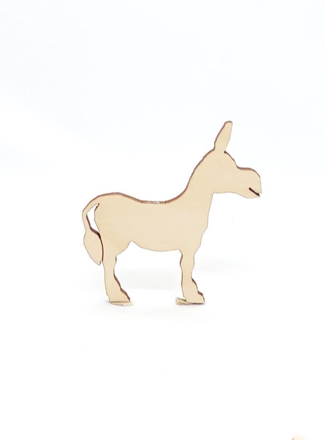 10 Donkey Farm Animal, Wooden Donkey for Craft Decoration, Unfinished ...