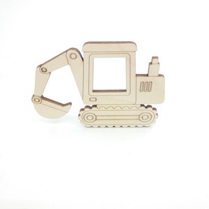 Excavator, Wood Excavator Cutout, Unfinished Excavator Shape, Laser Cut ...
