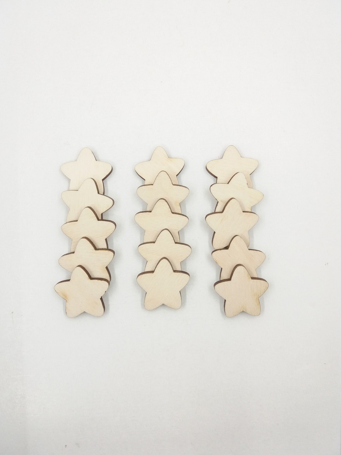 10 Wooden Plywood Stars Laser-cut, Craft Supplies Wooden Stars 1 ...