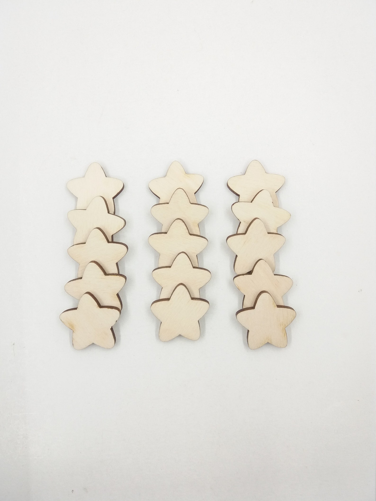 10 Wooden Plywood Stars Laser-cut, Craft Supplies Wooden Stars 1 ...