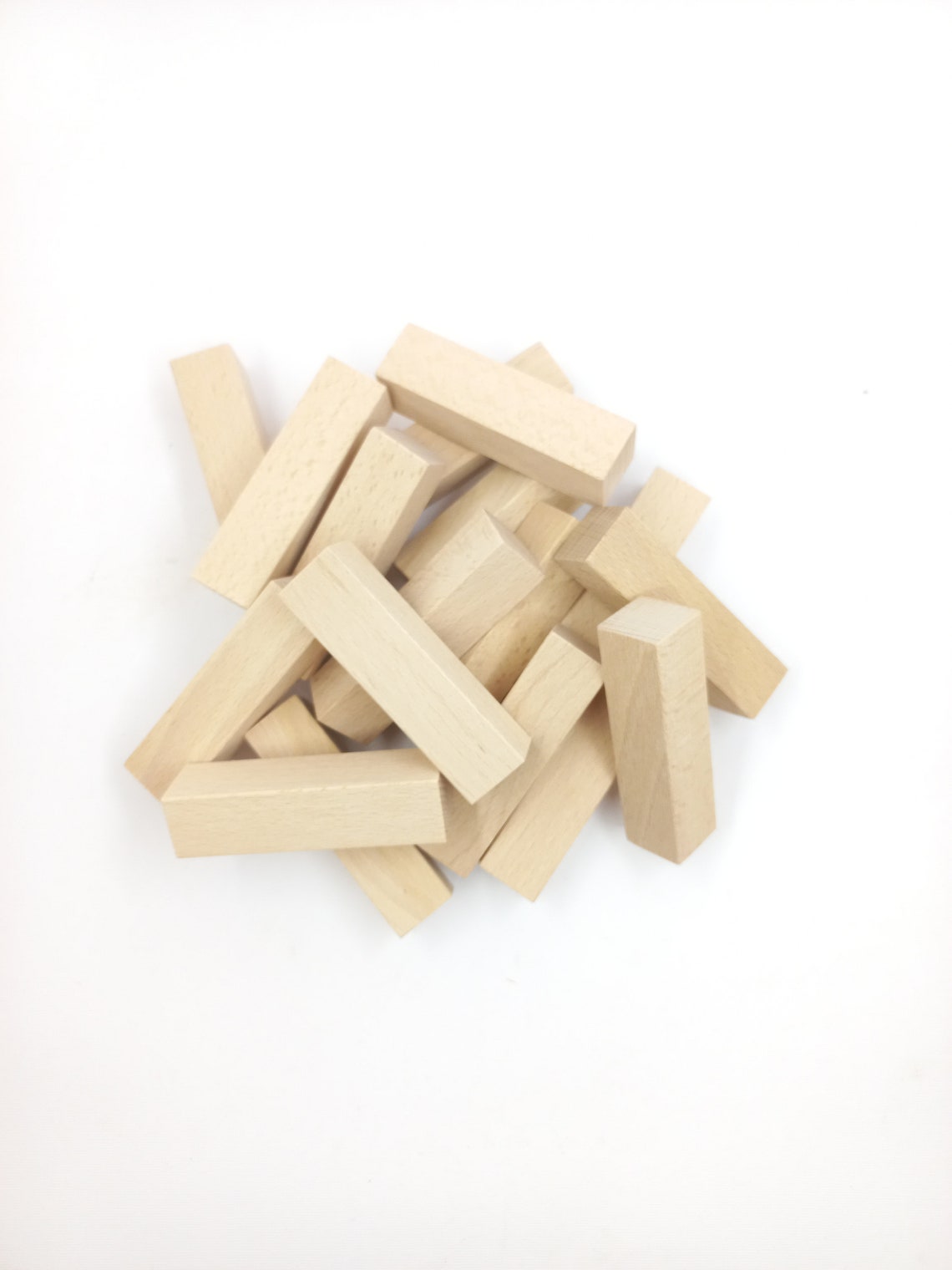 10 Wood Solid Block Rectangle, Wooden Crafting Blocks, Unfinished Wood ...