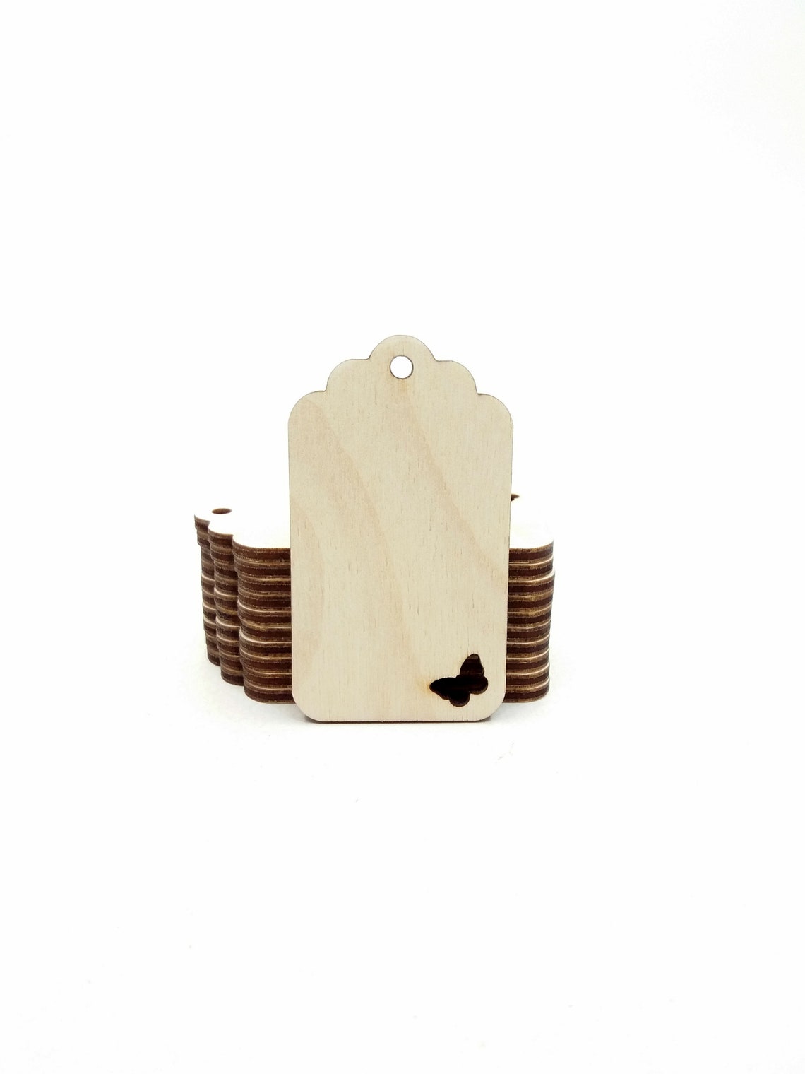 5 Rectangle Wood Blank Tags for Party Favor Wedding Gift and ...