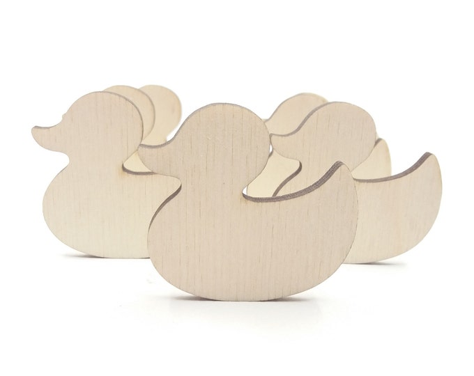 10x Wooden Mallard Swimming Duck Male Empty Craft Shape 3mm Plywood ...