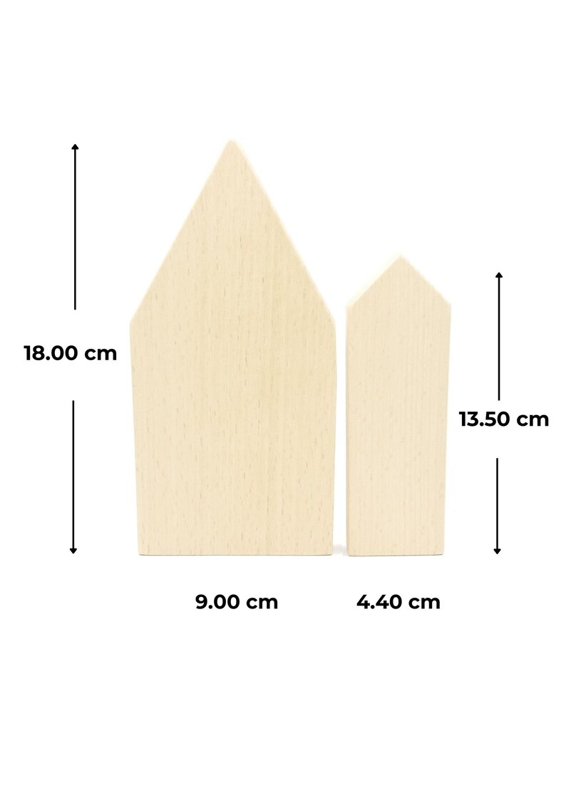 Wood House Shape Set of 2 Wooden House Blanks for Craft - Etsy