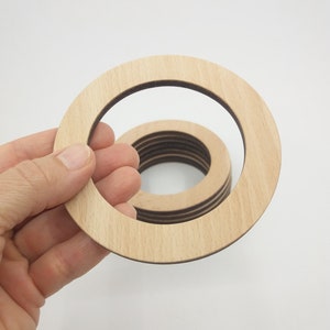10 Cm Wood Ring for DIY Wreath, Frame for Craft Project, Wooden Ring ...
