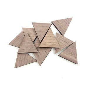 10 Triangle Natural Wood Cutout, Stud Wooden Triangle, Craft Wood ...