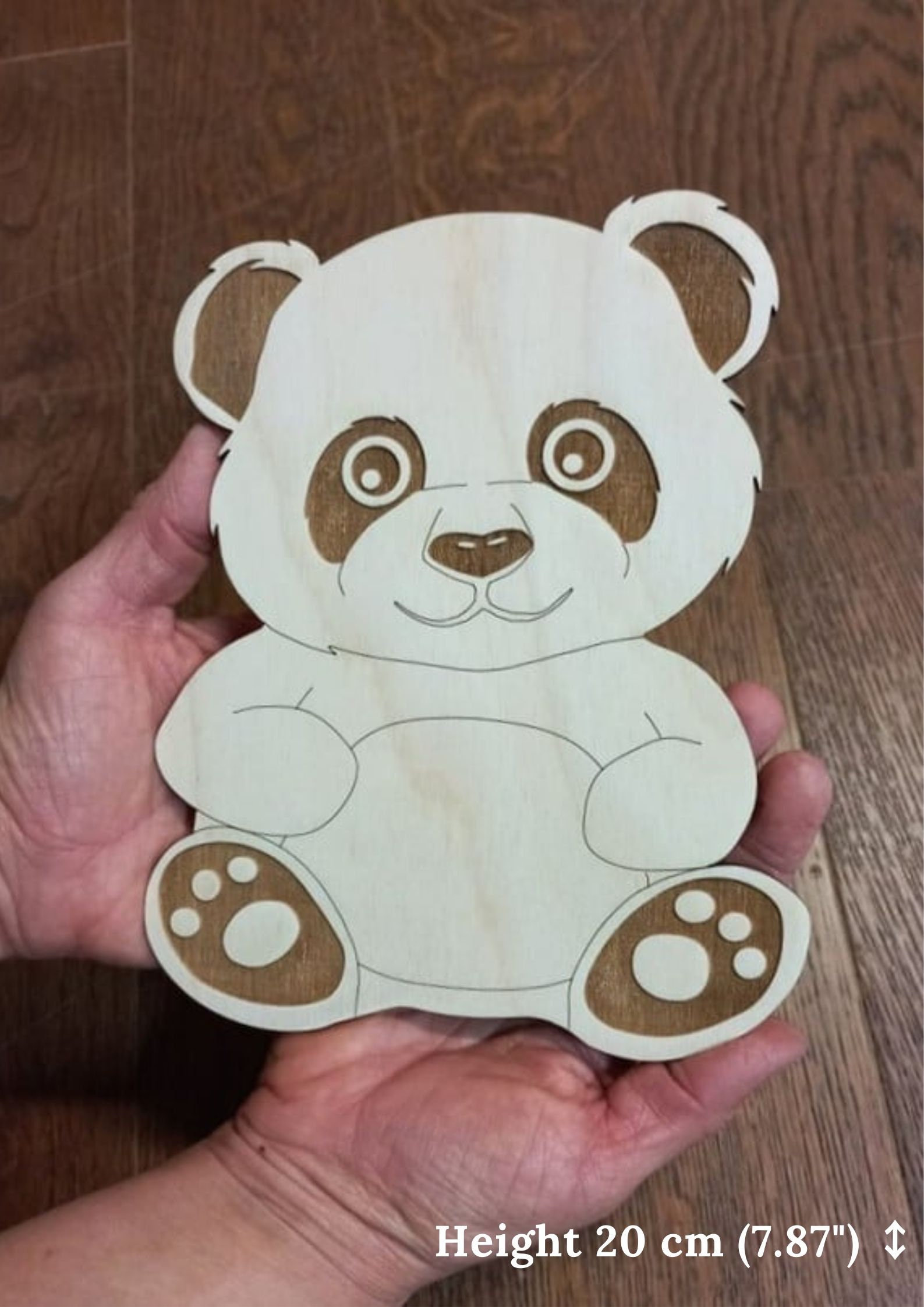 Pandas Wood Panda Bear Shape for Craft Decoration Wooden - Etsy