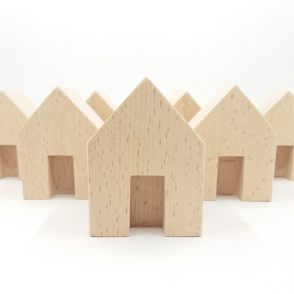Wood Block House - Etsy