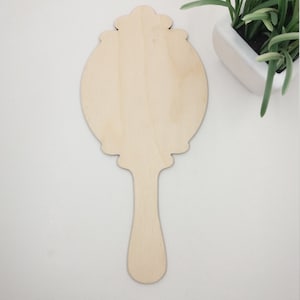 Hand Mirror Cut Out Wooden Craft Shape, Wood Hand Mirror, Unfinished ...