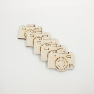 Camera, Wood Camera Unfinished Cutout Shapes, Wood Photo Camera, Wooden ...