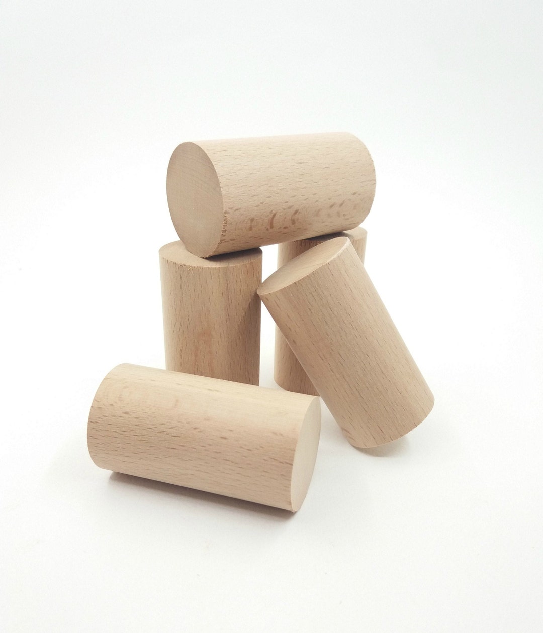2 Wood Dowel, Craft Wooden Dowel, Unfinished Wood Cylinder, Wooden ...