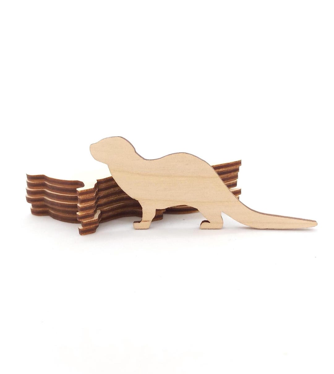 10 Otter Sea Animal, Wooden Otter for Crafts and Decorations, Otter Cut ...