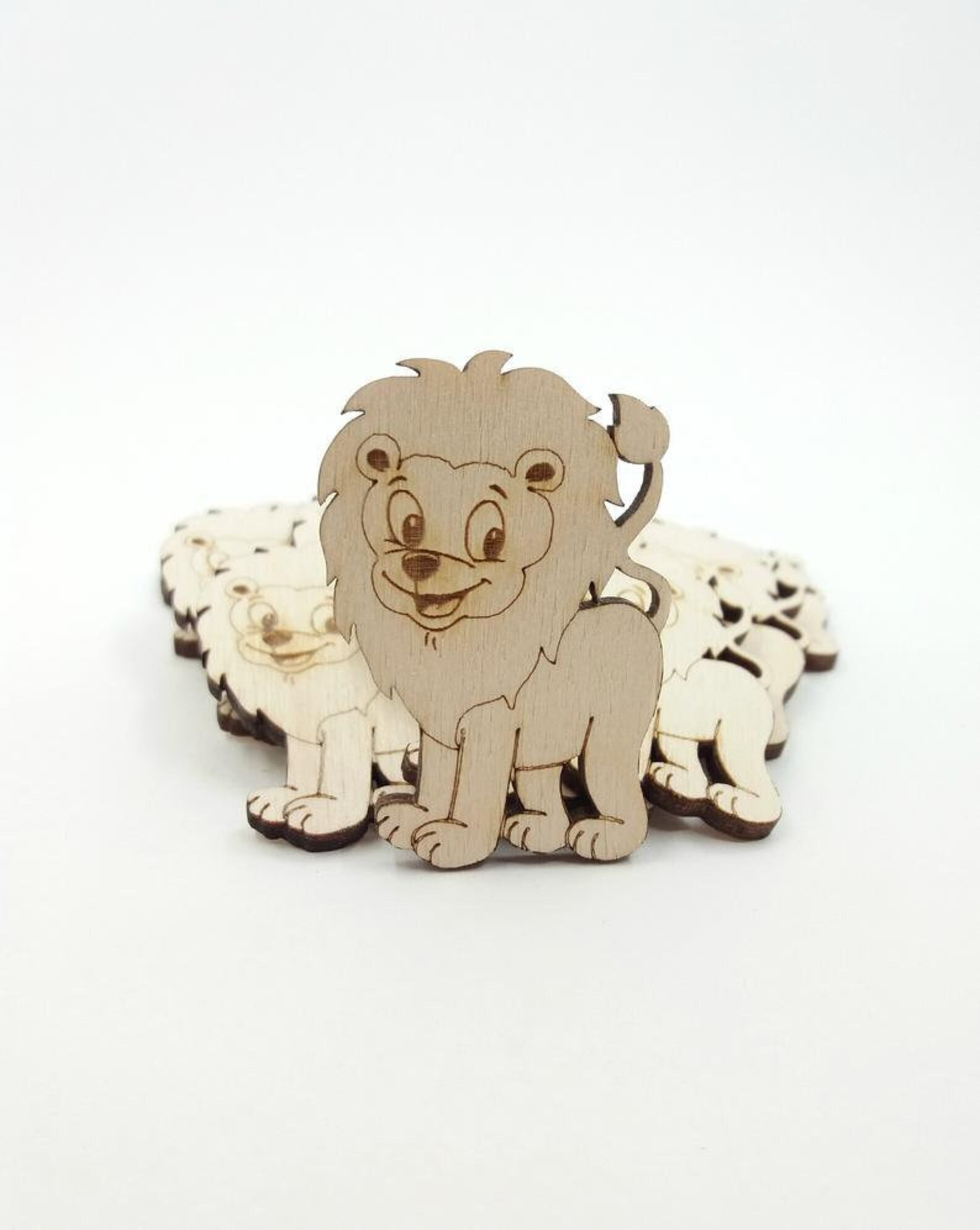 2 Wood Lion Cutout Wooden Lion Shape Laser Cut Wood Animals - Etsy