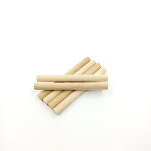 5 Pieces of Wood Thin Sticks 10cm 15cm 20cm Long, Unfinished Natural ...