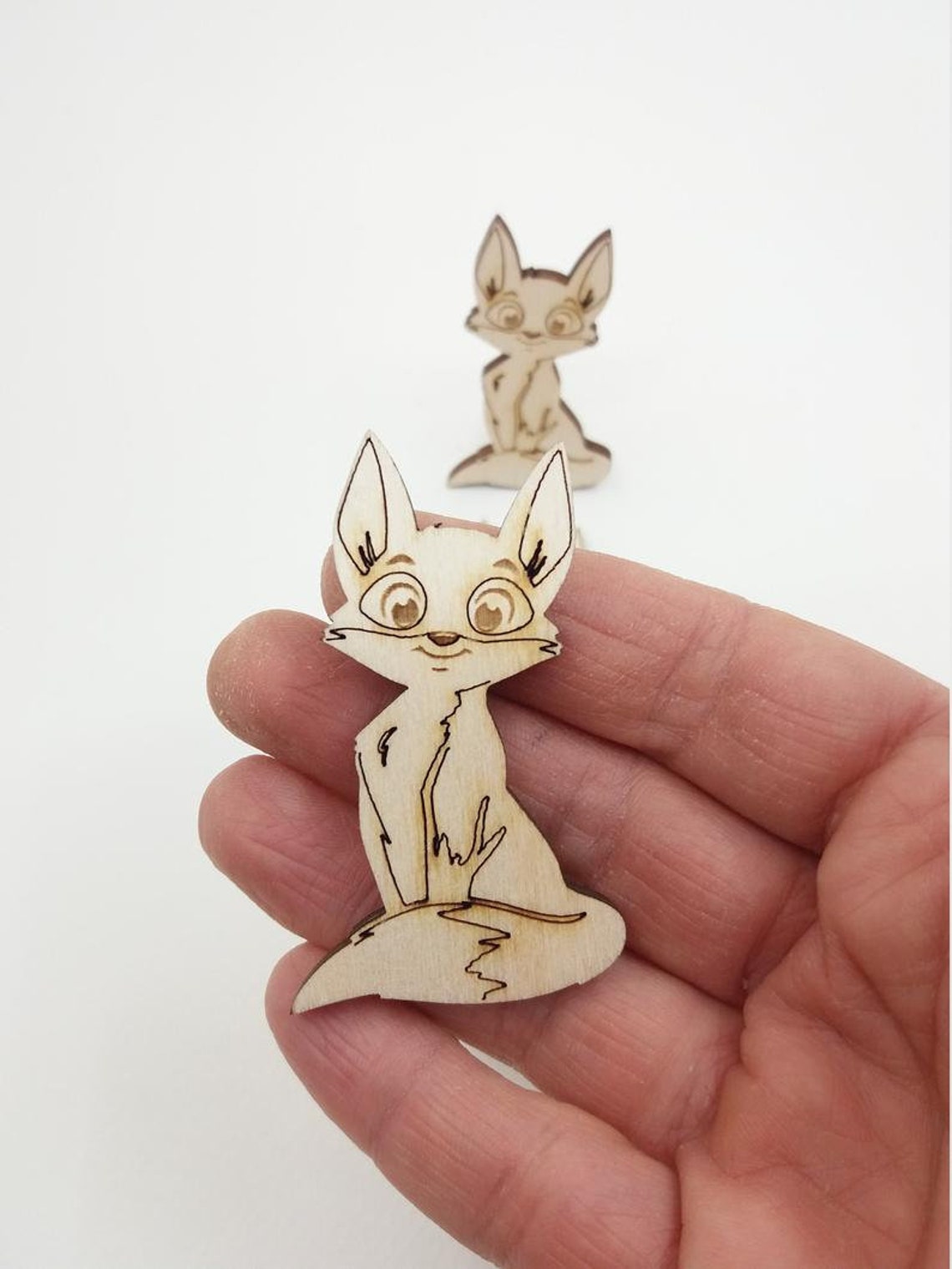 2 Fox Shape Laser Cut Out Wood Fox Animal Shape Plywood | Etsy